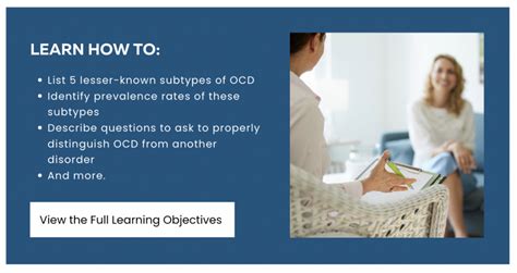 Lesser Known Subtypes Of Obsessive Compulsive Disorder A Course For Healthcare Providers