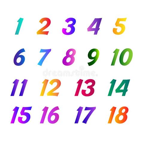 Illustrationgradient Number Stock Illustrations 1 Illustrationgradient Number Stock