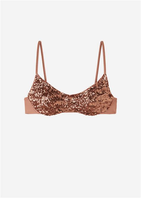 Brassiere Bikini Top With Removable Padding Glowing Surface Calzedonia
