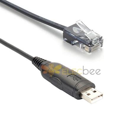 Elecbee Usb To Rj12 6p6c Rs232 Ftdi Serial Converter Apc Pdu Cable