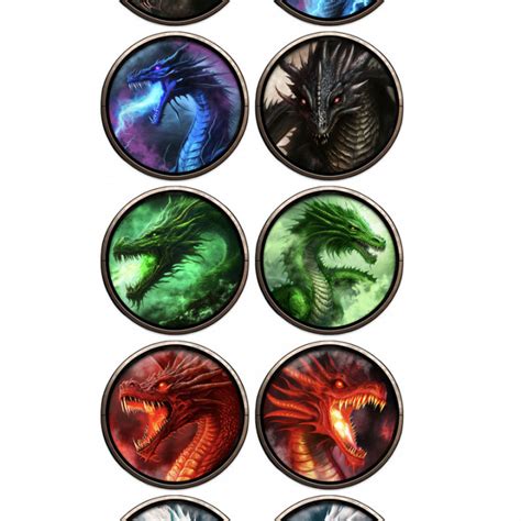 3d Printable Dragons 10 Pack Vtt Printable Tokens By Gametee 3d