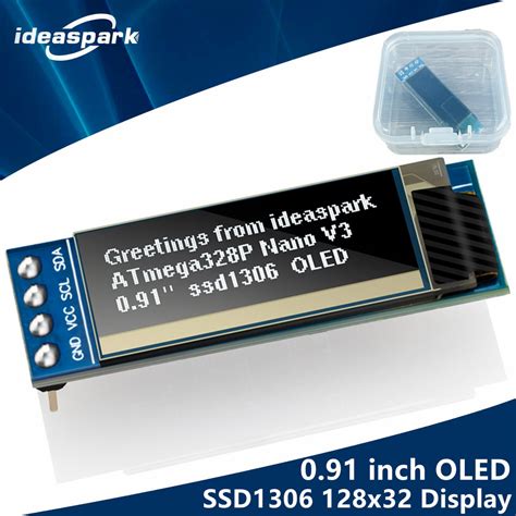 jual 0 91 inch oled lcd display module 128x32 4pin ssd1306 driver iic