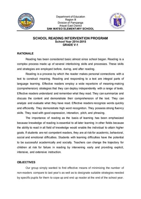 Reading Intervention Docx