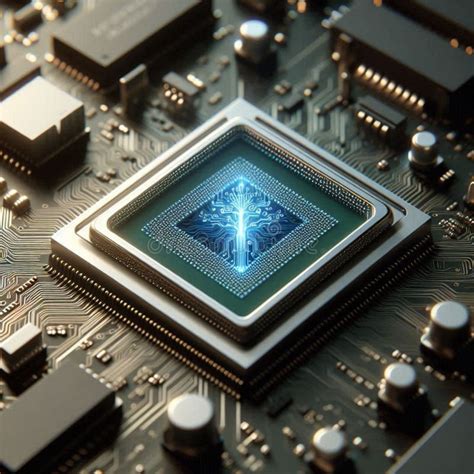 The Printed Circuit Board S Central Processor Unit Chipset For Electronic And Technological