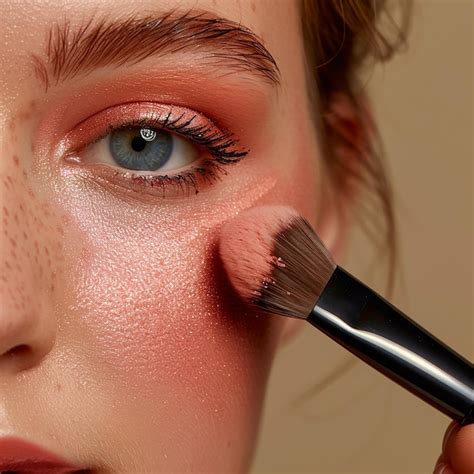 Premium Photo Portrait Of Beautiful European Girl Doing Makeup