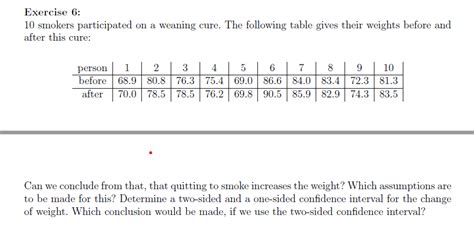 [solved] Exercise 6 10 Smokers Participated On A Weaning