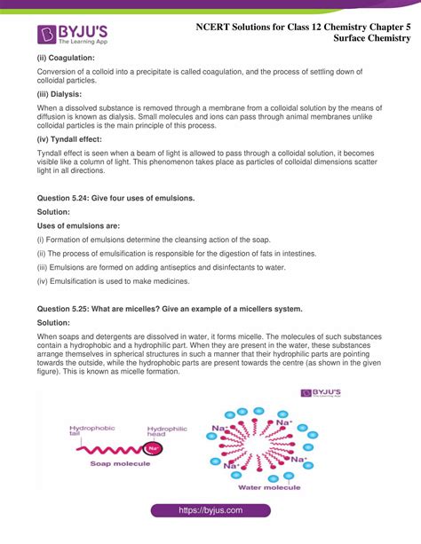 NCERT Solutions For Class Chemistry Chapter Surface Chemistry
