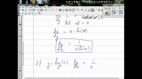 Derivative Of Log Ax Psadonavigator