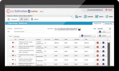 Product Tour Clear Estimates
