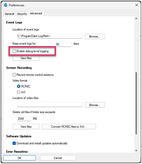 Raccogliere I Log Di Debug Dai Tuoi LogMeIn Host E Client Supporto