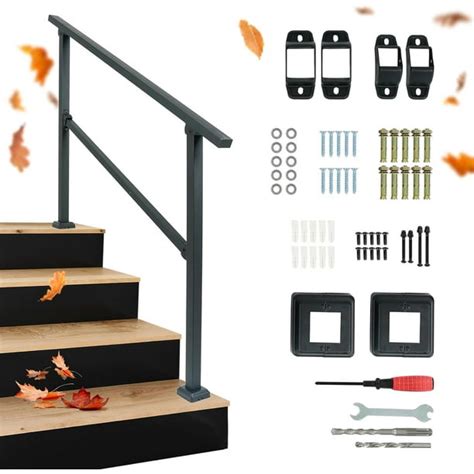 4 Step Handrails For Outdoor Steps Handrail Fit 3 Or 4 Steps Outdoor
