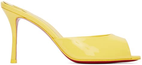 Christian Louboutin Yellow Me Dolly Heeled Sandals Ssense