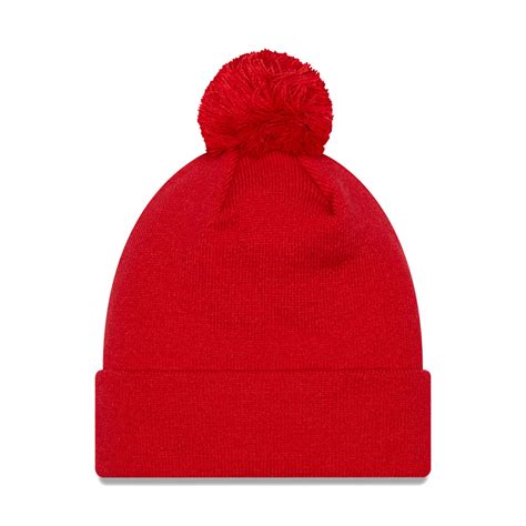 New Era Nba Infuill Chicago Bulls Bobble Beanie Pompom Red