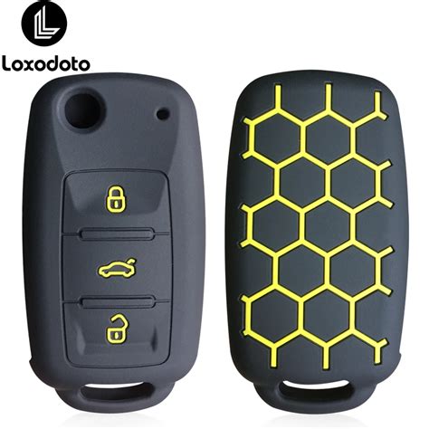 Silicone Remote Car Key Case Cover Keyring For VW Volkswagen Touran