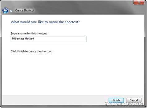 Cree una tecla de acceso rápido método abreviado de teclado para hibernar Windows