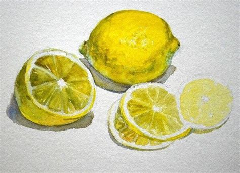 Рисуем фрукты акварелью Витаминный мастер класс “Лимон” Акварель Фрукты Живопись фруктов