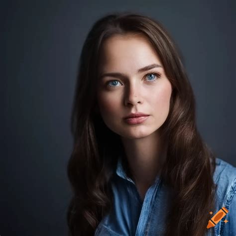 Perfect Facial Features In A Close Up Of A Beautiful Young Slavic Woman