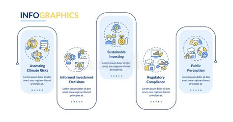 2d Climate Metrics Layout With Linear Icons Concept Stock Vector
