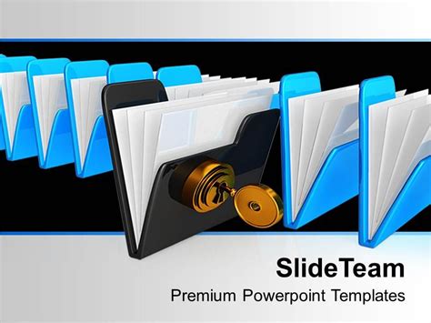 Protecting The Data Folder Security Powerpoint Templates Ppt Themes And Graphics