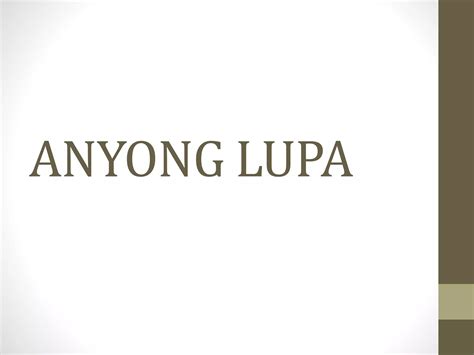 Anyong Lupa At Anyong Tubig Pptx
