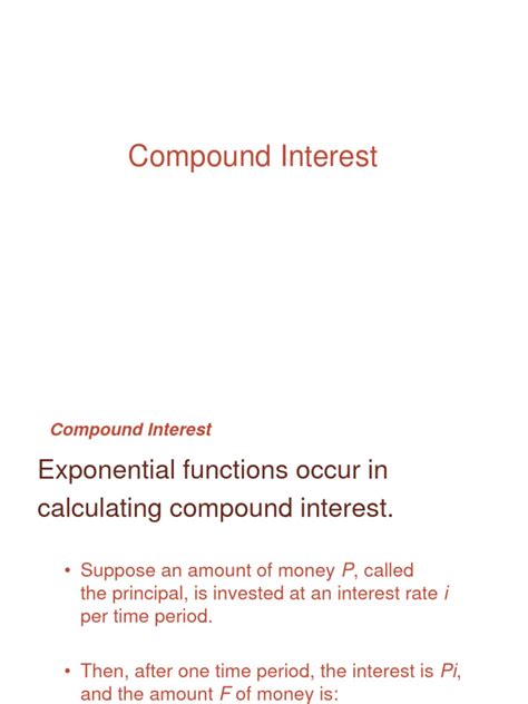 Compound And Continuous Interest Pdf Compound Interest Interest