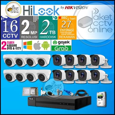 Jual Paket Cctv Hilook 16 Kamera 16Ch 16 Channel Instalasi Dipandu Shopee Indonesia