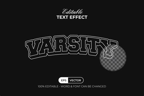 Varsity Text Effect Outline Style
