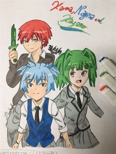 Karma Akabane Nagisa Shiota Kayano Kaede By Sandroulx On Deviantart