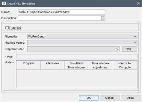 create a new flood risk analysis simulation