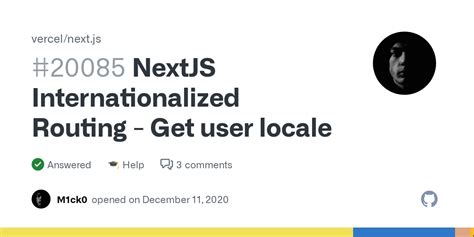 Nextjs Internationalized Routing Get User Locale · Vercel Nextjs · Discussion 20085 · Github