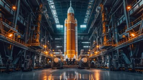 Space Vehicle Assembly Building Rocket Construction Premium Ai