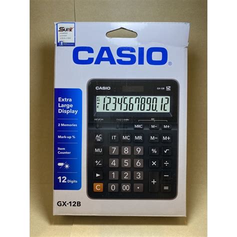 Casio Gx 12b Calculator ของแท้100 รับประกัน 2 ปี Shopee Thailand
