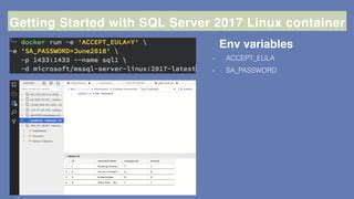 Run Containerized Database SQL Server 2017 Linux PPT
