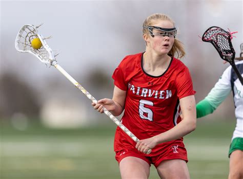 Fairviews Johnson Putting On A Girls Lacrosse Scoring Clinic