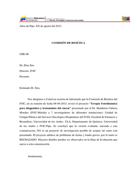 Ejemplo De Carta De Rechazo De Oferta Laboral