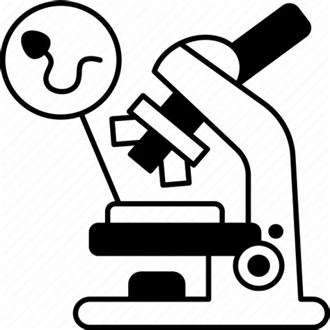 Microscope Sperm Fertility Male Assessment Icon Download On
