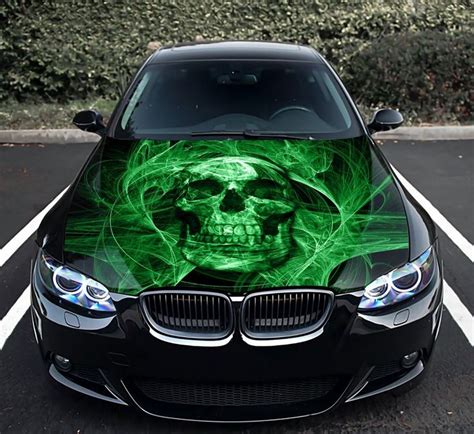 Evil Skull Hood Wrap Decal Vinyl Sticker Film Graphic Fantasy Fit Any