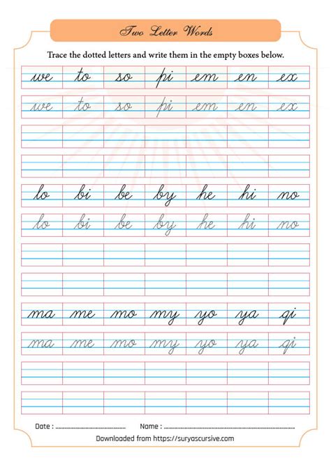 Surya S Cursive Writing Kit SuryasCursive Com