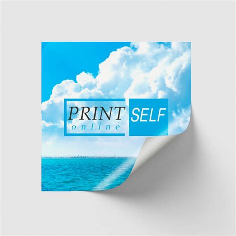 Печать квадратных наклеек с доставкой по Москве и России Printself
