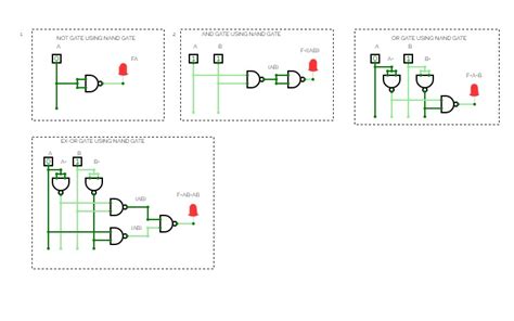 Circuitverse Basic Gates Inmlemention Using Nand Gate