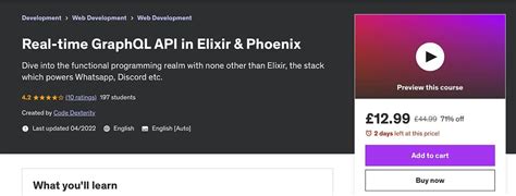 Real Time Graphql Api In Elixir And Phoenix Udemy Courses Elixir
