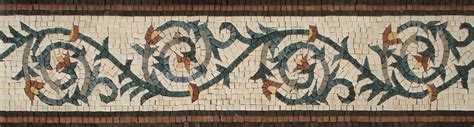 Vine Swirl Border Mosaic Mosaic Natural