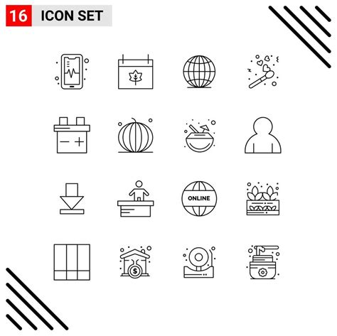 16 Universal Outlines Set For Web And Mobile Applications Halloween Car