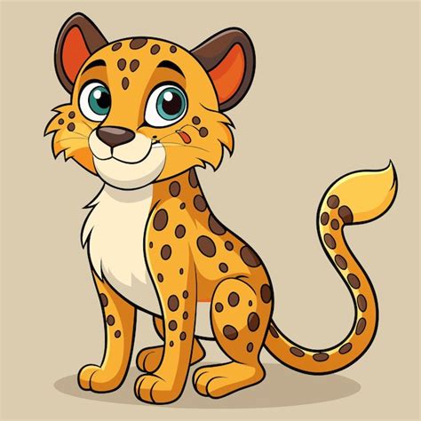 Um Desenho De Desenho Animado De Uma Chita Com Uma Chita Na Parte De
