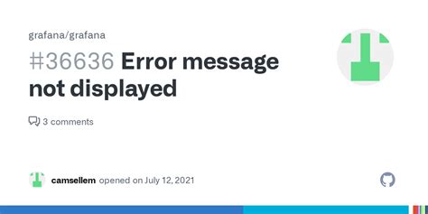 Error Message Not Displayed Issue 36636 Grafana Grafana GitHub