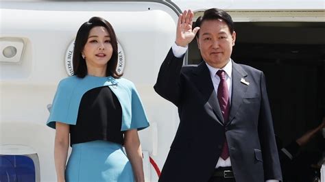 South Korean President Yoon Suk Yeol And His Wife Kim Keon Hee Are