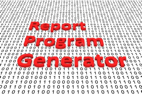 Report Program Generator Stock Illustration Illustration Of Language