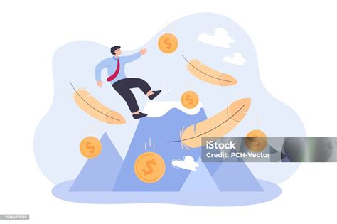 내리막 길을 떨어지는 사업가 플랫 벡터 일러스트 레이 션 Stock Market Crash에 대한 스톡 벡터 아트 및 기타