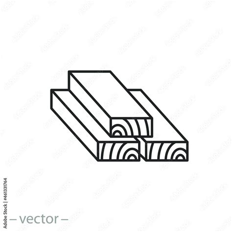 Lumber Icon Wood Industrial Timber Stack Wooden Building Material