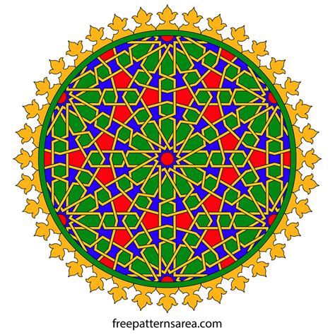 Download Free Circular Islamic Geometric Vector Design Files